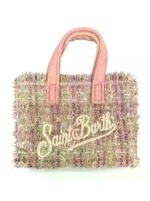MC2 SAINT BARTH Tweed Frayed-edge Tote Bag