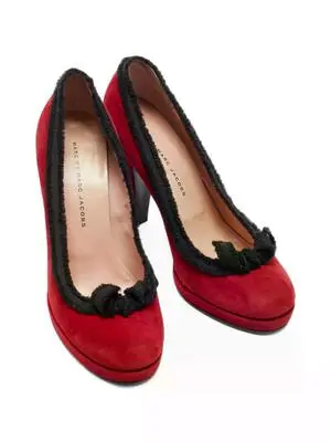 Marc Jacobs Marc Ruffled Calf Suede Pumps