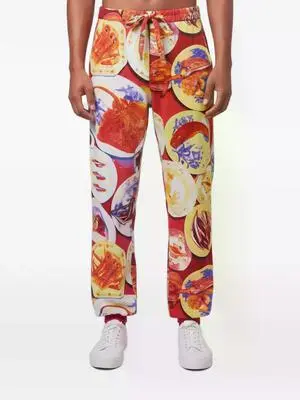 Etro Printed Drawstring Trousers - Red