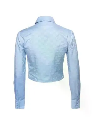 Gucci 2024 Gg Supreme Cropped Shirt