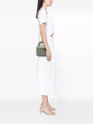 Dior 2015-2026 Mini Shearling Trimmed Suede Cannage Lady Satchel