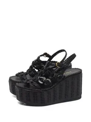 Prada Woven Leather Sandals