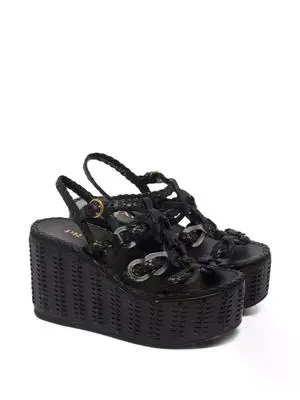 Prada Woven Leather Sandals
