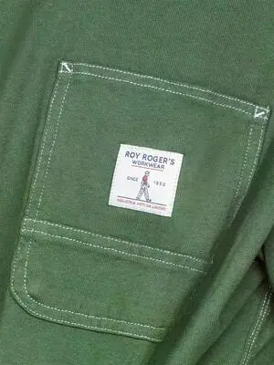 ROY ROGER'S Contrast-stitch Chest-pocket T-shirt