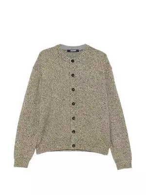 Jacquemus Logo-intarsia Button-up Cardigan - Neutrals