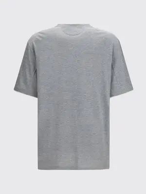 Brunello Cucinelli Silk And Cotton Blend Crewneck T-shirt With A Straight Hem