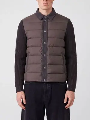 MOORER Shirt-style Quilted Nylon Padded Jacket With Snap Buttons