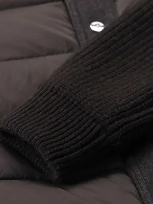 MOORER Shirt-style Quilted Nylon Padded Jacket With Snap Buttons