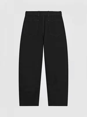 LEMAIRE Wide-leg Cotton Trousers With An Adjustable Belt