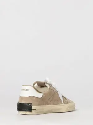 CRIME LONDON Deconstructed Low-top Sneakers In Leather And Suede With A Worn-out Sole