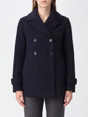 Aspesi Double-breasted Peacoat In Pure Virgin Wool With Cuff Straps