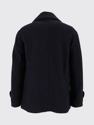 Aspesi Double-breasted Peacoat In Pure Virgin Wool With Cuff Straps
