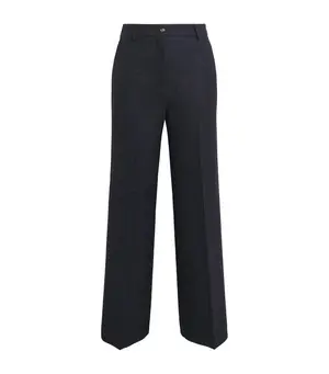 Sandro Wool Rhinestone Straight Trousers