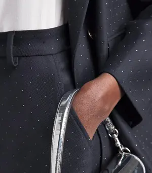 Sandro Wool Rhinestone Straight Trousers
