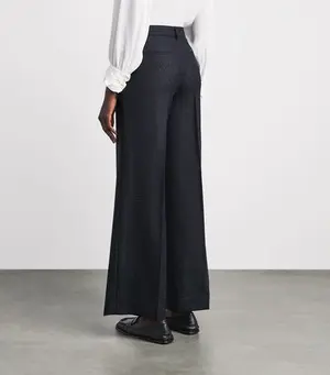 Sandro Wool Rhinestone Straight Trousers