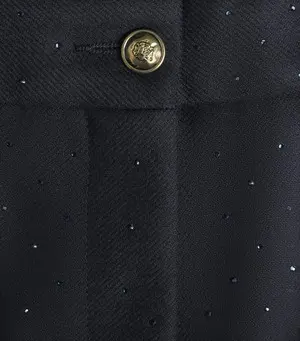 Sandro Wool Rhinestone Straight Trousers