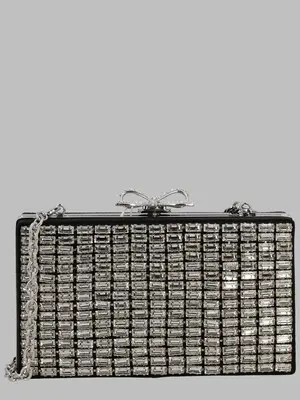 SELF-PORTRAIT Clutch "the Bow - Silver