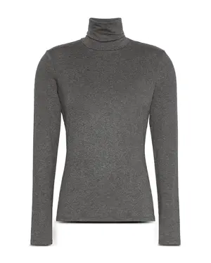 Max Mara Stretch Jersey Slim Fit Turtleneck