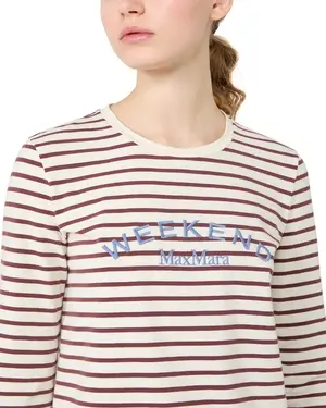 Max Mara Wkdcestino Cotton Stretch Stripe Top