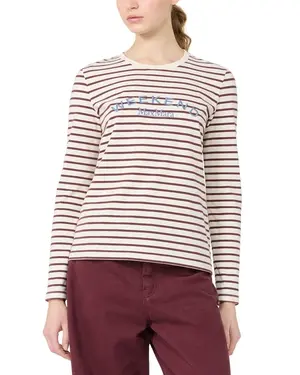 Max Mara Wkdcestino Cotton Stretch Stripe Top