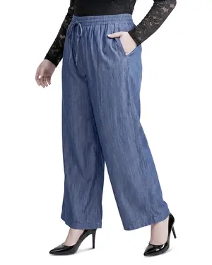 STANDARDS & PRACTICES Plus Drawstring Wide Leg Pants