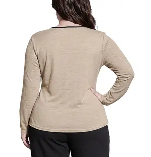 STANDARDS & PRACTICES Crossover Front Long Sleeve Top