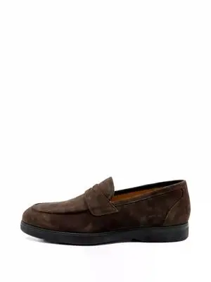 Kiton Suede Penny Loafers