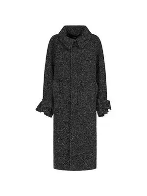 R13 Jumbo Tweed Coat - Black