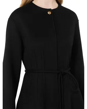 Max Mara Mstfiacre Wool Blend Coat - Black