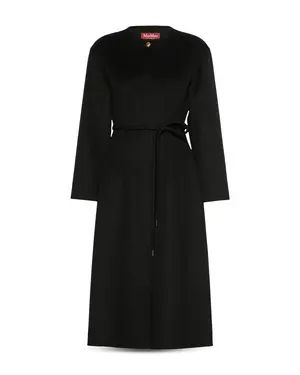 Max Mara Mstfiacre Wool Blend Coat - Black
