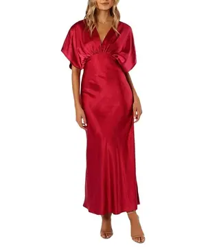 PETAL AND PUP Ricki Maxi Dress - Ruby Wine