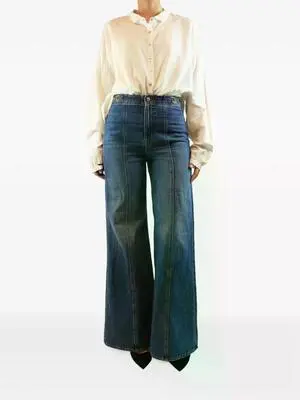 NILI LOTAN Florence Flared Jeans - Blue