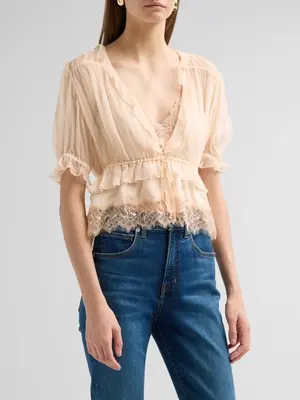 Ulla Johnson Selene Puff-sleeve Top