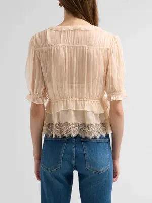 Ulla Johnson Selene Puff-sleeve Top