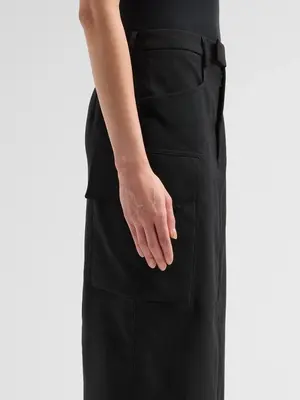 Rick Owens Firbanks Wool Pencil Midi Skirt