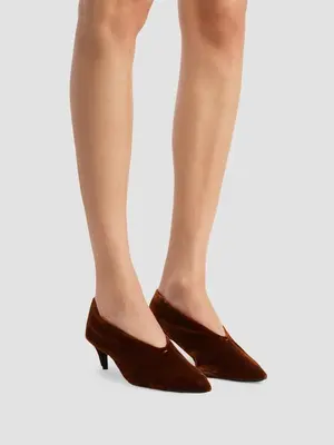Khaite Miriam 50mm Velvet Pumps