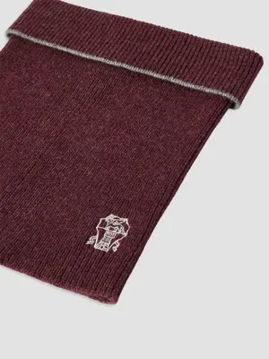 Brunello Cucinelli Cashmere Rib Knit Neck Warmer - Amaranth