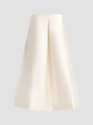 Simkhai Vexa Pleat-front Twill Midi Skirt - Frost