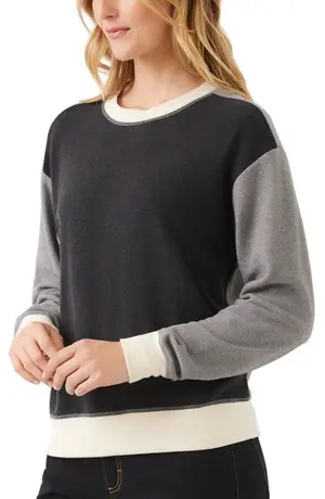 Karen Kane Colorblock Double Knit Sweatshirt
