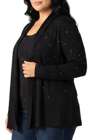 Karen Kane Embellished Draped Cardigan