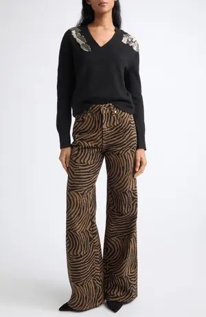 Veronica Beard Saelith Embellished Sweater