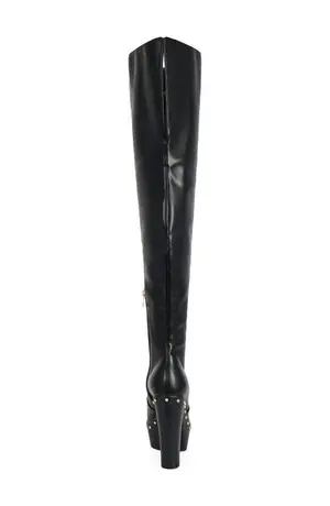 AZALEA WANG Wardell Faux Leather Over The Knee Boot