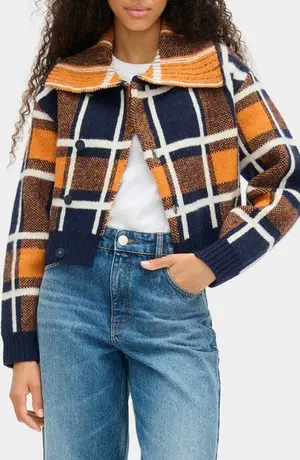 ALIGNE Carmen Plaid Knit Jacket