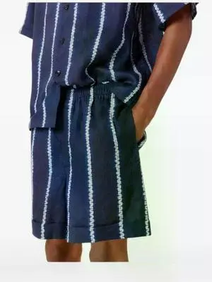 Commas Shibori Stripe Shorts