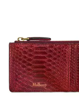 Mulberry Long Continental Snake-effect Card Holder