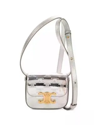 Celine 2022 Nano Triomphe Crossbody Bag - Silver