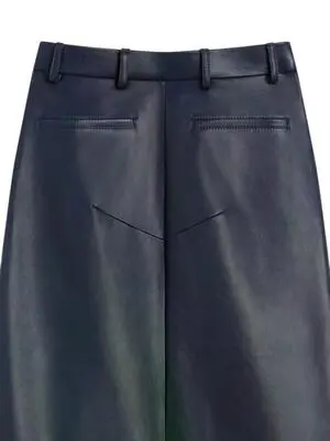 Givenchy Slashed Midi Skirt In Leather