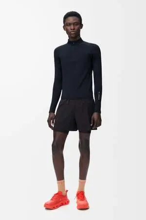 Loewe Mock Neck Top In Technical Knit - Black