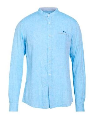 HARMONT & BLAINE Shirt Size Linen - Azure