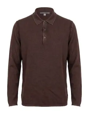 John Varvatos Polo Shirt Chocolate Size Cotton